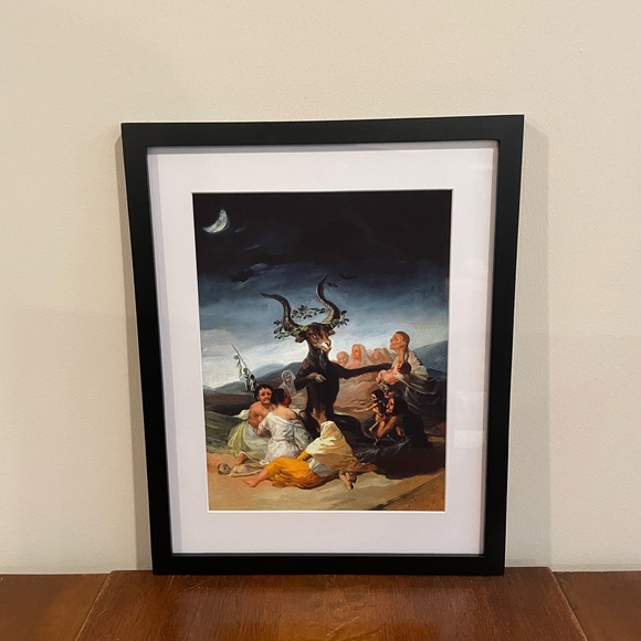 Art | Witches Sabbath Goya Framed Print 12x15 Spanish Art 1798 Devil ...
